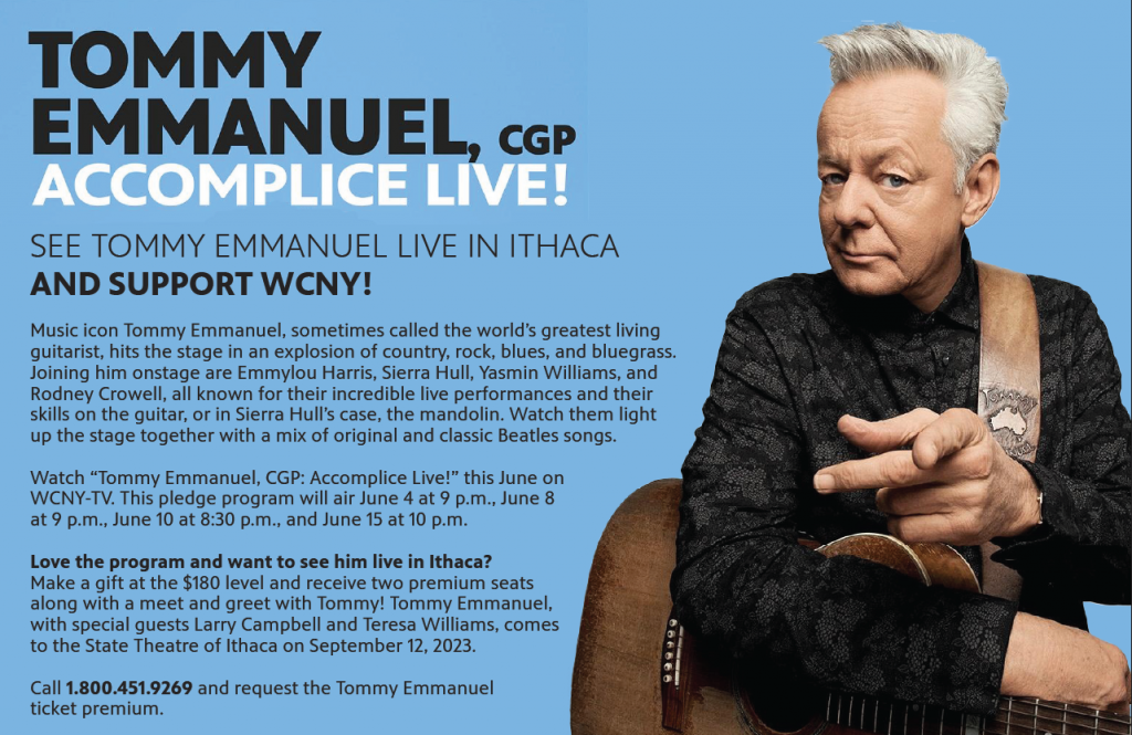 Tommy Emmanuel, CGP: Accomplice Live! |WCNY Tommy Emmanuel, CGP: Accomplice Live! |WCNY
